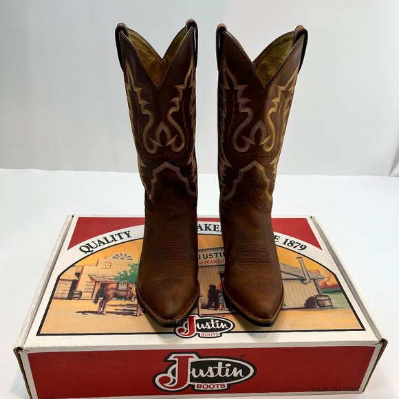 Justin Boots | Shoes | Justin Leather Western Boots | Poshmark
